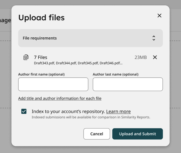 Uploading a file to generate a Similarity Report – iThenticate Guides